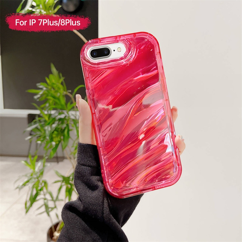 Jual Casing Ponsel Warna Pink Pantai Casing Lunak Seni Kain Casing Ponsel Gadis Mewah IPhone 7 8 ...