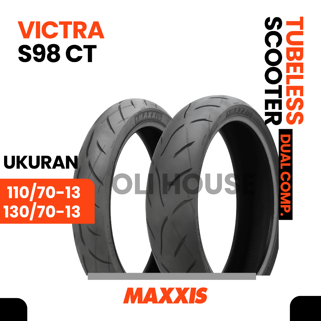 Jual Ban Luar Motor Maxxis Victra S98 CT Ukuran 110/70 130/70 Ring 13 ...