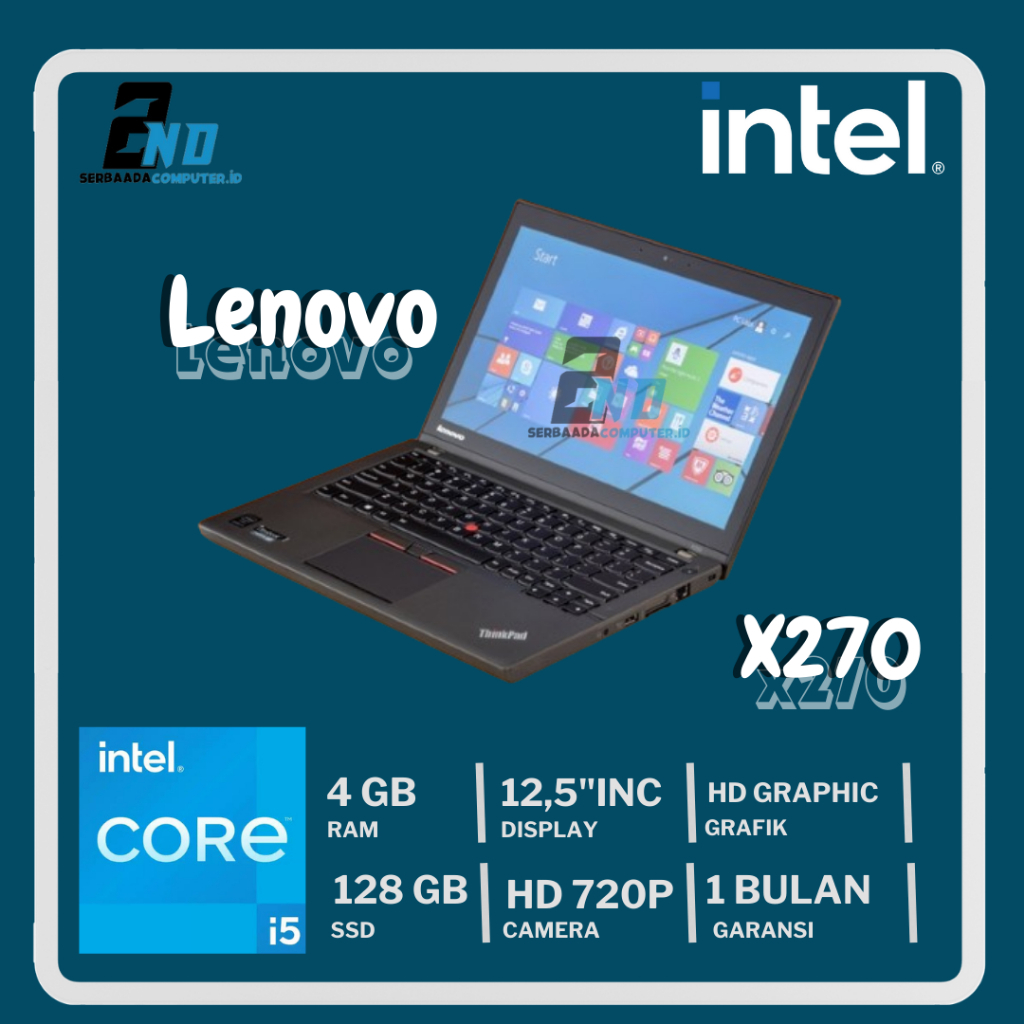 Jual Laptop Lenovo Thinkpad X270 Core i5 GEN-6 - SUPER MURAH dan MULUS, BERGARANSI | Shopee ...