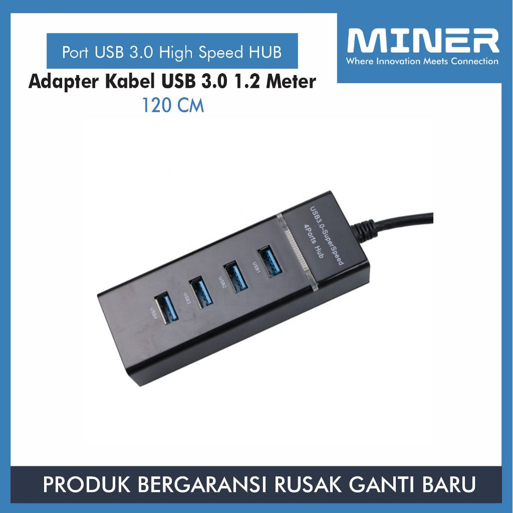 Jual MINER Port Hub USB 3.0 Adapter Kabel USB 3.0 Panjang 30 CM ...