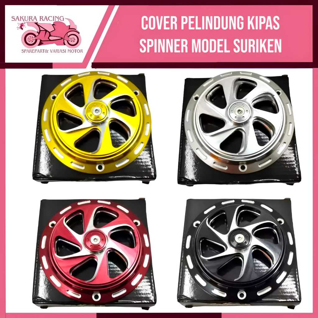 Jual Cover Fan Spinner Vespa Spinner Full CNC PNP Matic | Shopee Indonesia