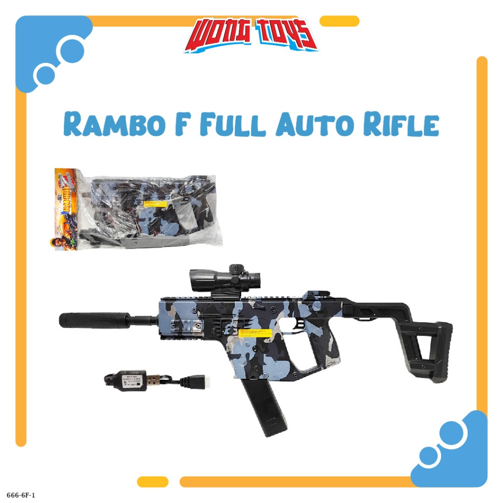 Jual Rambo F Full Auto Rifle (666-6F-1) - Mainan Tembakan Kriss Motif ...