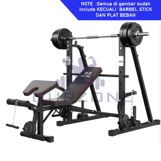 Jual Bench Press Set Squat Rack Multifungsi Kursi Fitness Home Gym ...