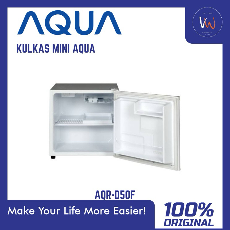Jual Kulkas Mini Portable Aqua AQR-D50F / Kulkas Mini Bar / Cocok Untuk ...
