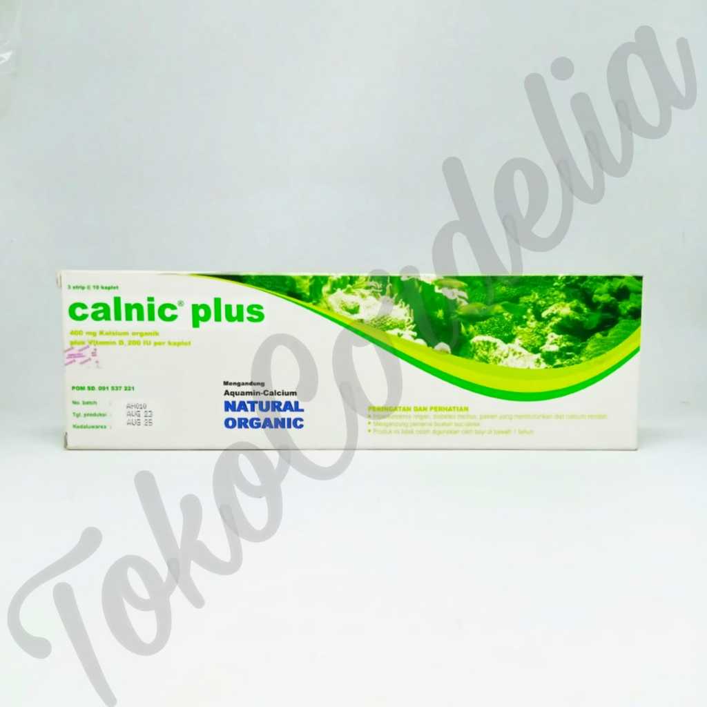 Jual CALNIC PLUS BOX 30 CAPLET CALCIUM PLUS VITAMIN D NATURAL ORGANIC ...