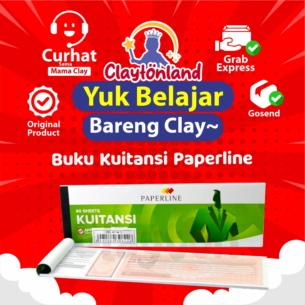 Jual Buku Kwitansi Paperline KT 40T KT40M KT50B Sedang Tanggung Kecil Mini Besar / Buku Kwitansi ...