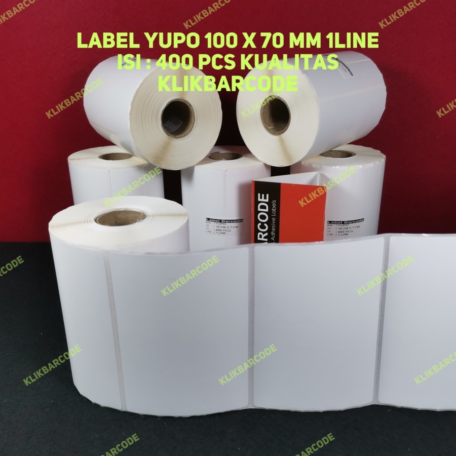 Jual LABEL STICKER YUPO 100X70 - 100*70 - 100 X 70 MM - 400pcs ...
