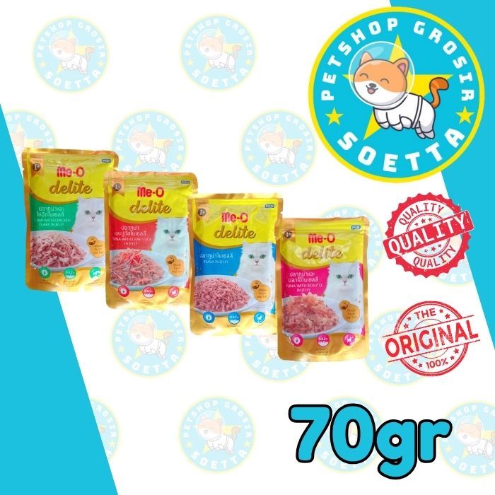 Jual MEO delite pouch premium 70gr all variant meo wet food | Shopee ...
