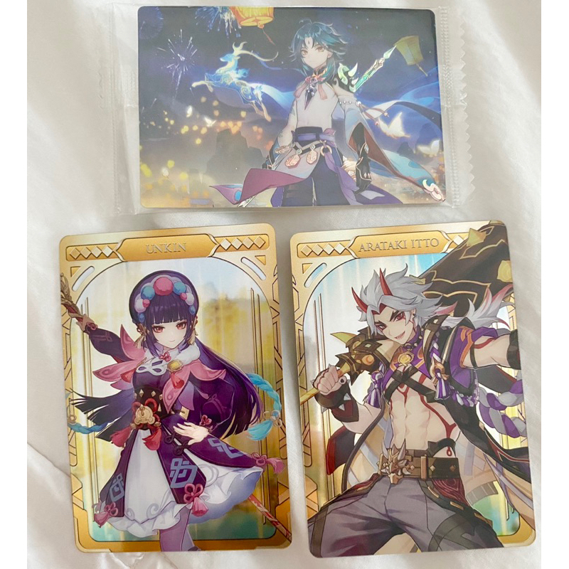Jual official bandai card genshin impact xiao yunjin itto wafer metal ...