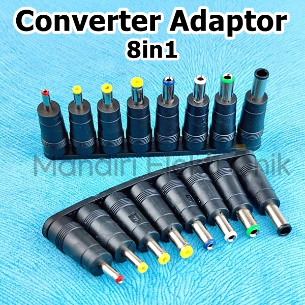 Jual 8in1 Adapter Converter 5.5mmx2.1mm Jack Charger Laptop Universal ...