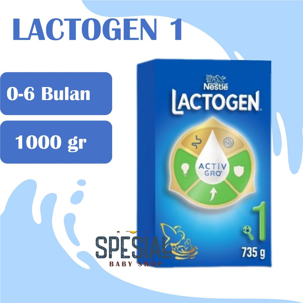 Jual Lactogen 0-6 bulan 1kg 1000g 735g 180g susu nestle lactogrow ...
