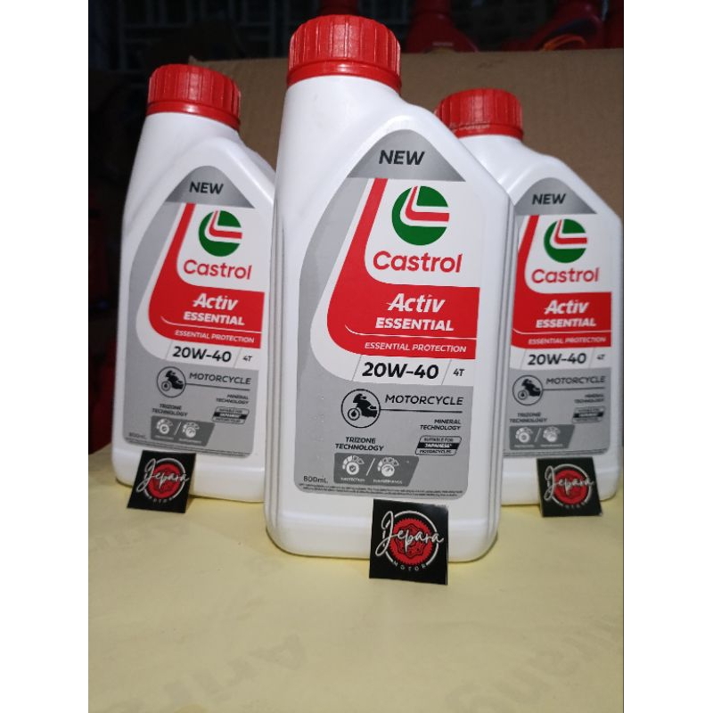 Jual LE OLI CASTROL AKTIV ESSENTIAL 0,8 20W-40 ORIGINAL | Shopee Indonesia