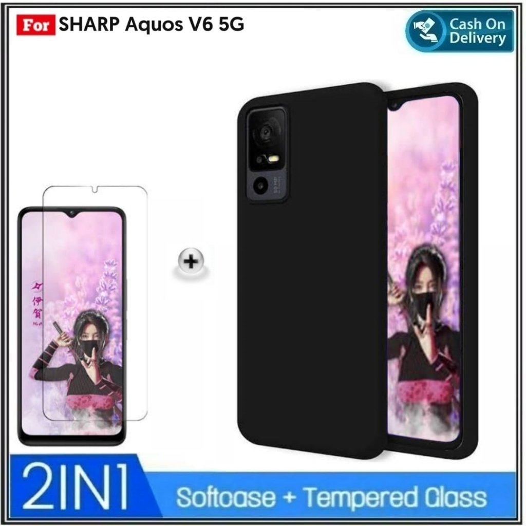 Jual Promo 2in1 Case SHARP AQUOS V6 5G SoftCase Premium Casing Exallent ...
