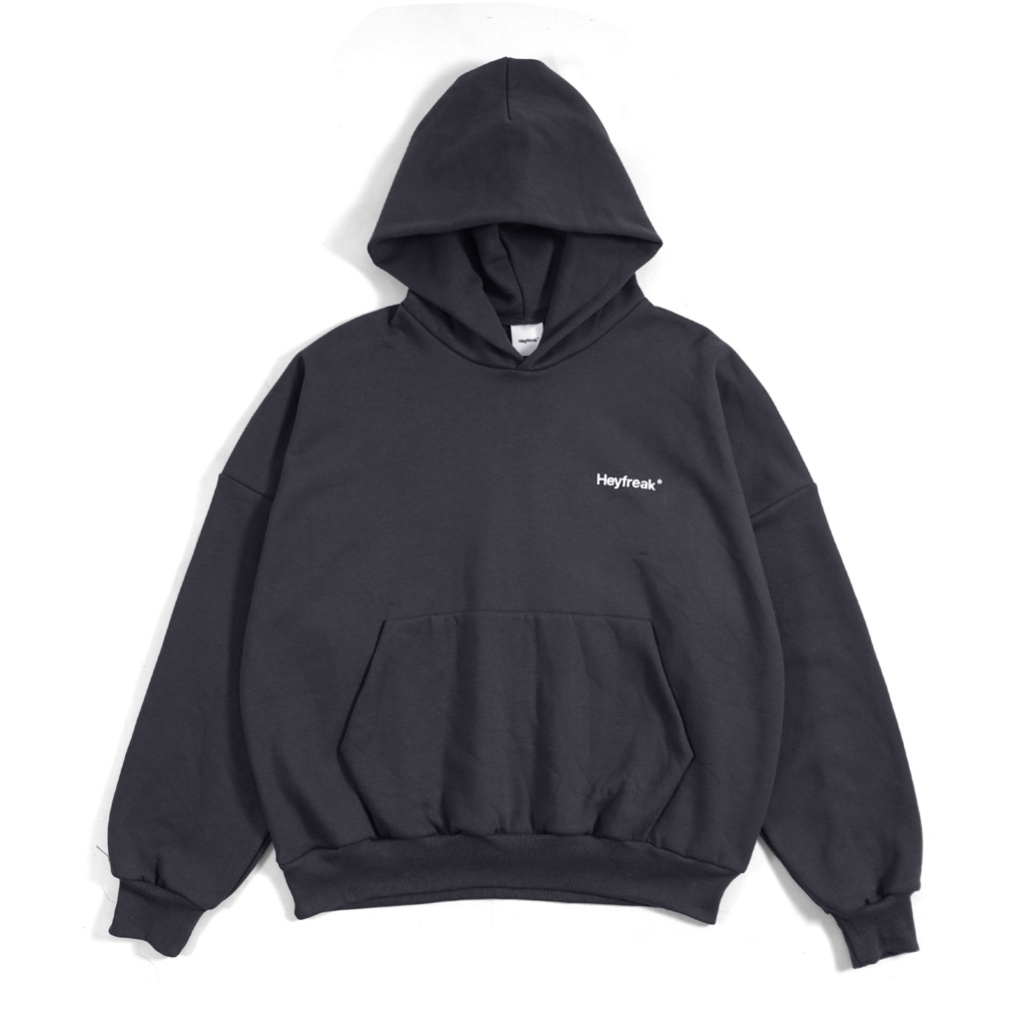 Jual Heyfreak Hoodie Boxy Basic Logo Dark Grey | Shopee Indonesia