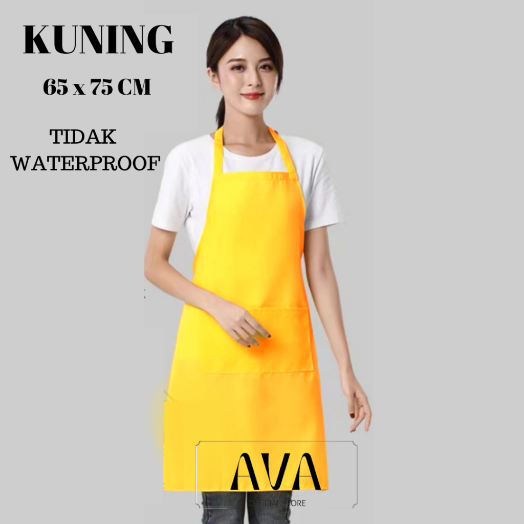 Jual Celemek Masak Warna Warni / Apron Dapur Bahan Kain Warna Warni ...