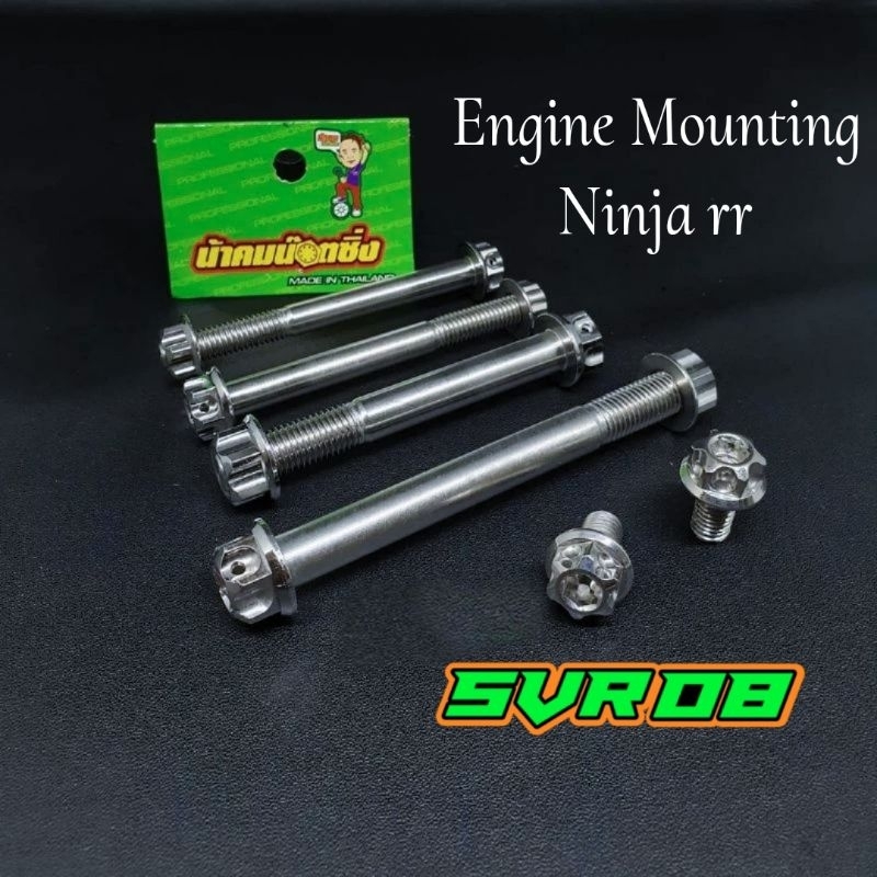Jual baut engine mounting baut breket mesin ninja rr stainless COMPAYU ...