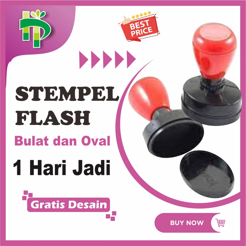 Jual STEMPEL FLASH BULAT/OVAL 1 HARI JADI CUSTOM/ CEPAT STEMPEL LOGO/ USAHA / DINAS/ TANDA ...