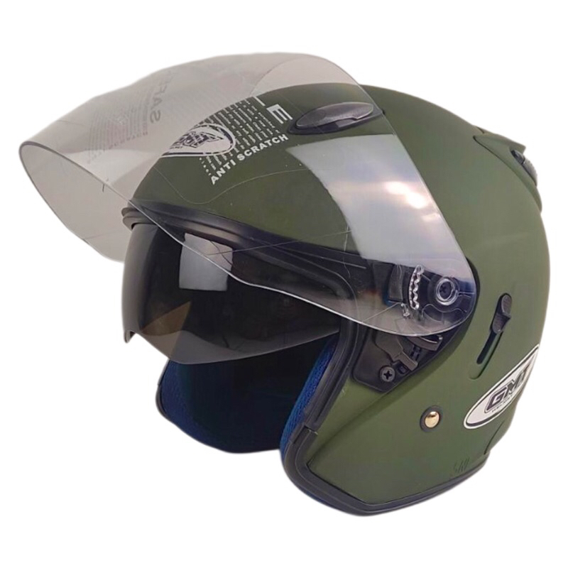 Jual Helm Motor Half Face Double Visor GMT Original/Helm Pria Wanita ...