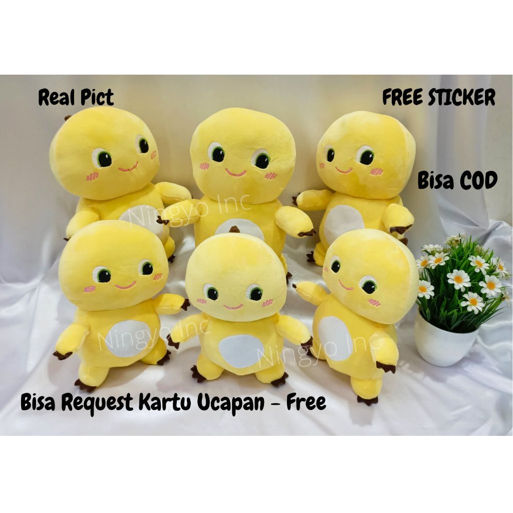 Jual BONEKA DINO KUNING NAILONG ENKI LUCU IMUT BAHAN HALUS PREMIUM ...