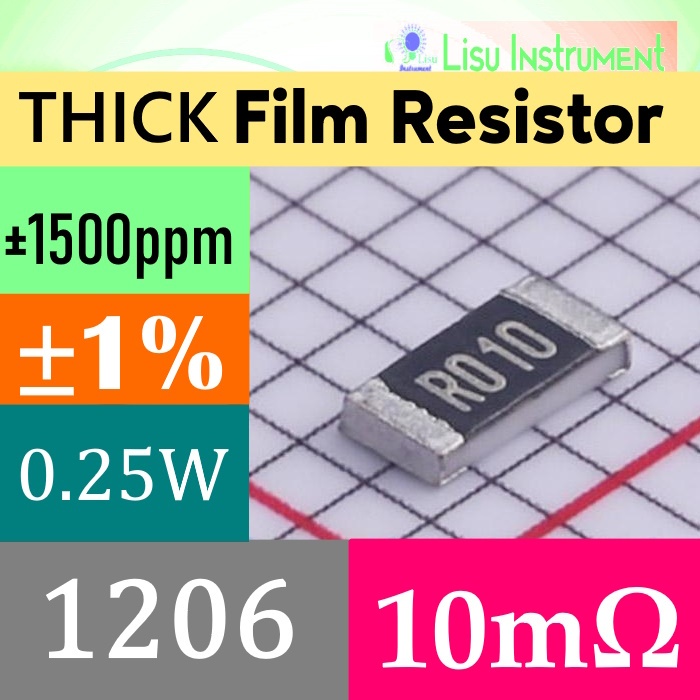 Jual 10mΩ 1206 ±1% Thick Film Resistor SMD Chip Resistor 0.01R R010 ...