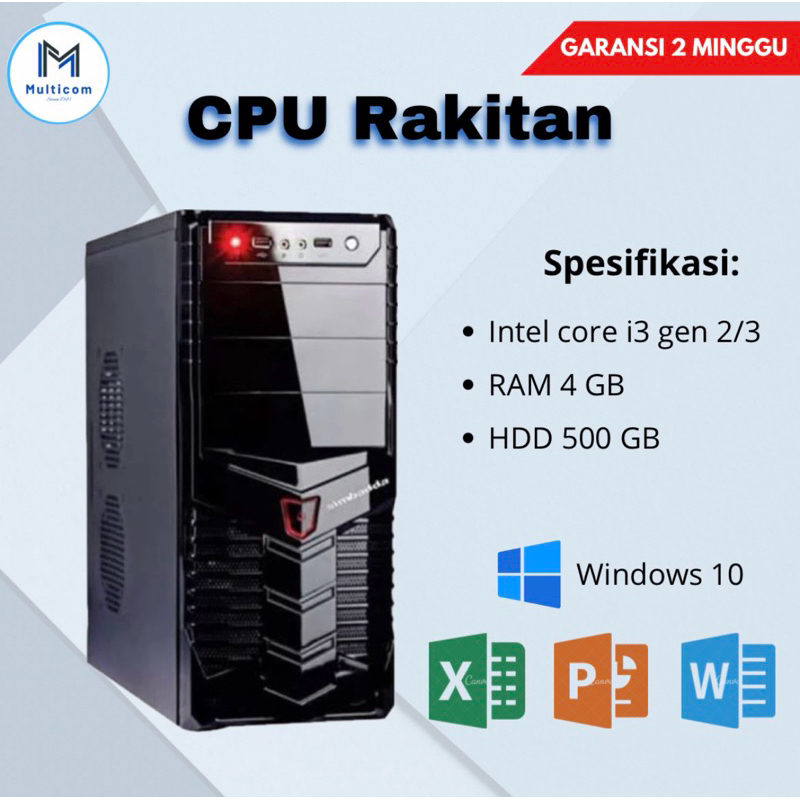 Jual Cpu rakitan Core i3 gen 2 / 3 ram 4 gb Hdd 500 gb | Shopee Indonesia