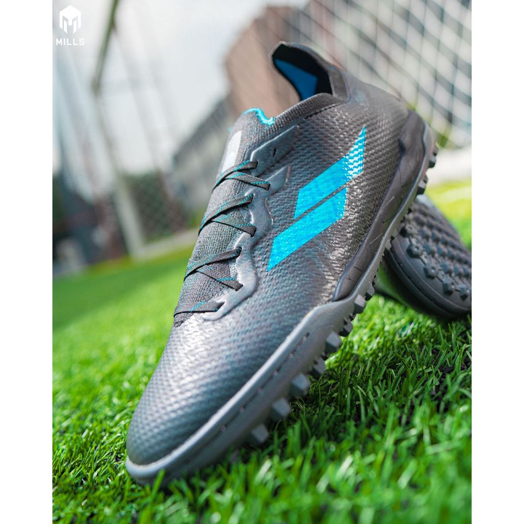Jual MILLS XYCLOPSTRIBE TURF BLACK DARK GREY LT BLUE SEPATU MINI SOCCER ...