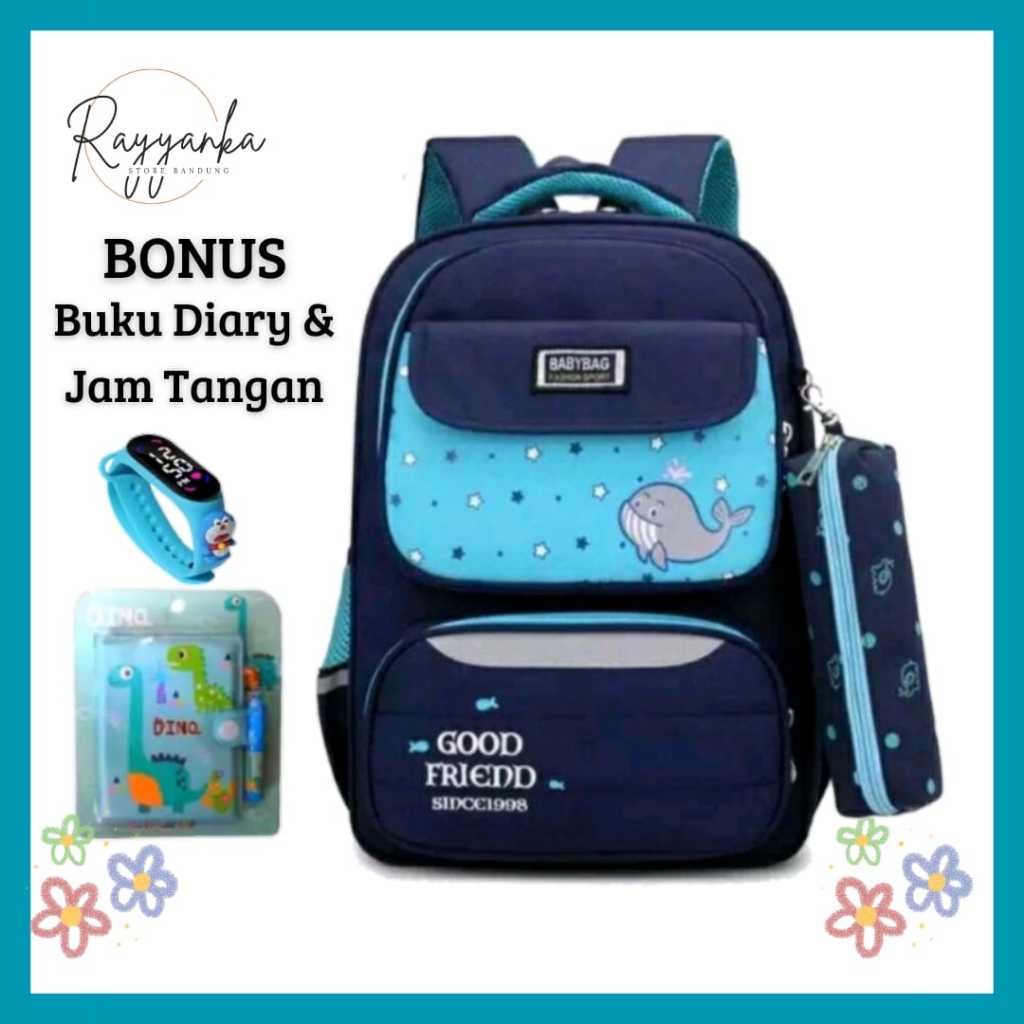 Jual Tas Ransel Sekolah Anak UNISEX Laki-Laki dan Perempuan TK PAUD SD Model Star Fish Pau s ...