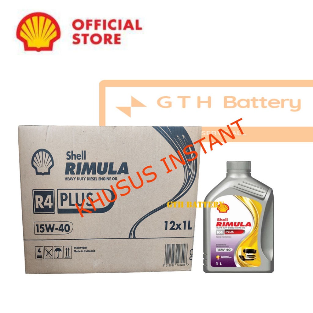 Jual Oli Diesel Shell Rimula R4 Plus 15W-40 1 Liter Asli Original Per ...