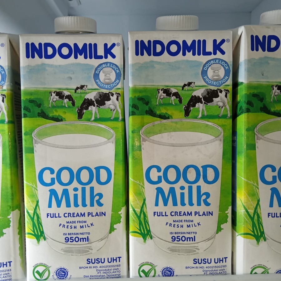 Jual Susu Cair UHT Indomilk goodmilk Full Cream Plain Putih 950ml | Shopee Indonesia