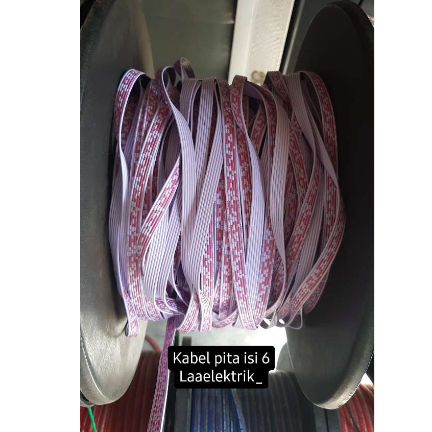 Jual KABEL RAKIT 6 JALUR KABEL PITA ISI 6 JALUR METERAN | Shopee Indonesia