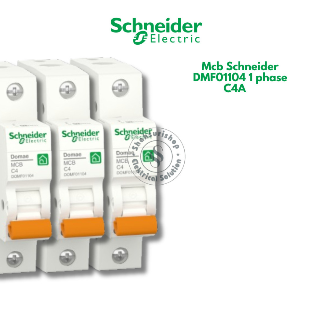 Jual SCHNEIDER MCB DOMAE 4 AMPER 1 PHASE 6000 ORIGINAL | Shopee Indonesia