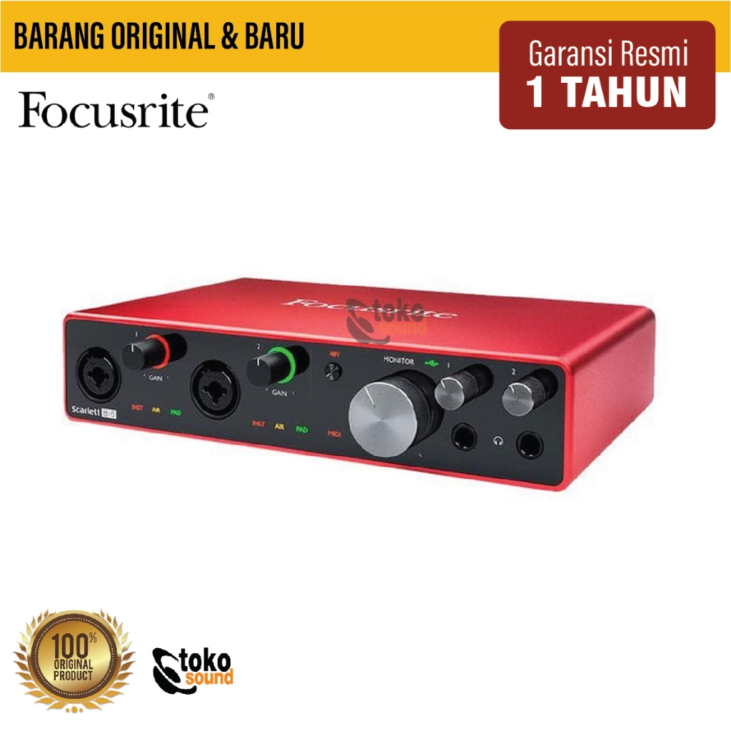 Jual Focusrite Scarlett 8i6 3rd Gen (USB Audio Interface) | Shopee ...
