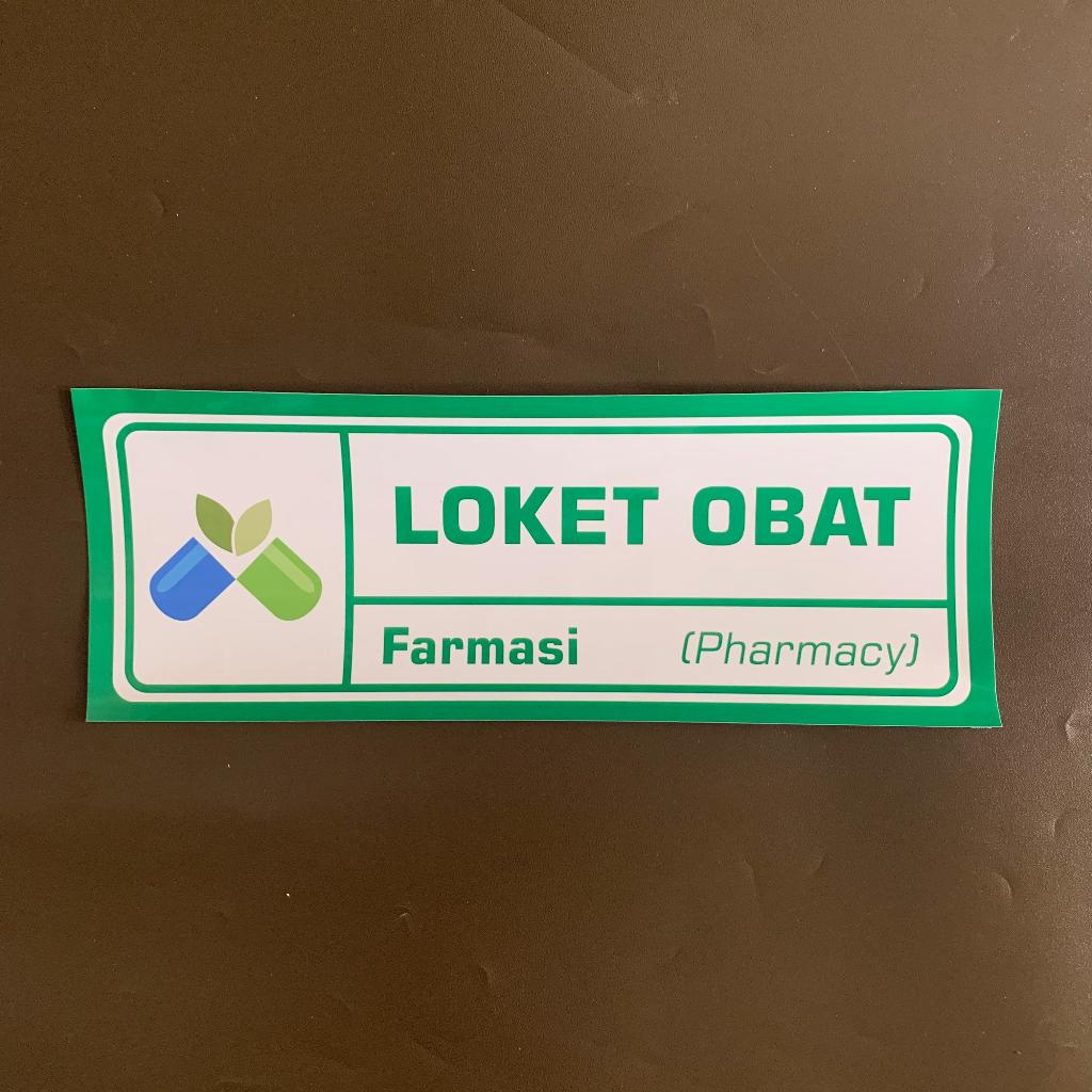 Jual Stiker Loket Obat | Stiker Farmasi | Stiker Apotek Loket Obat ...