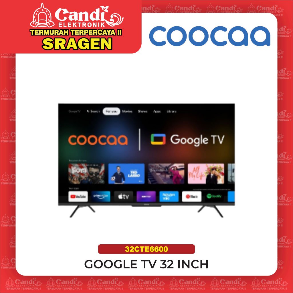 Jual COOCAA Smart Google Tv 32 Inch - 32CTE6600 | Shopee Indonesia