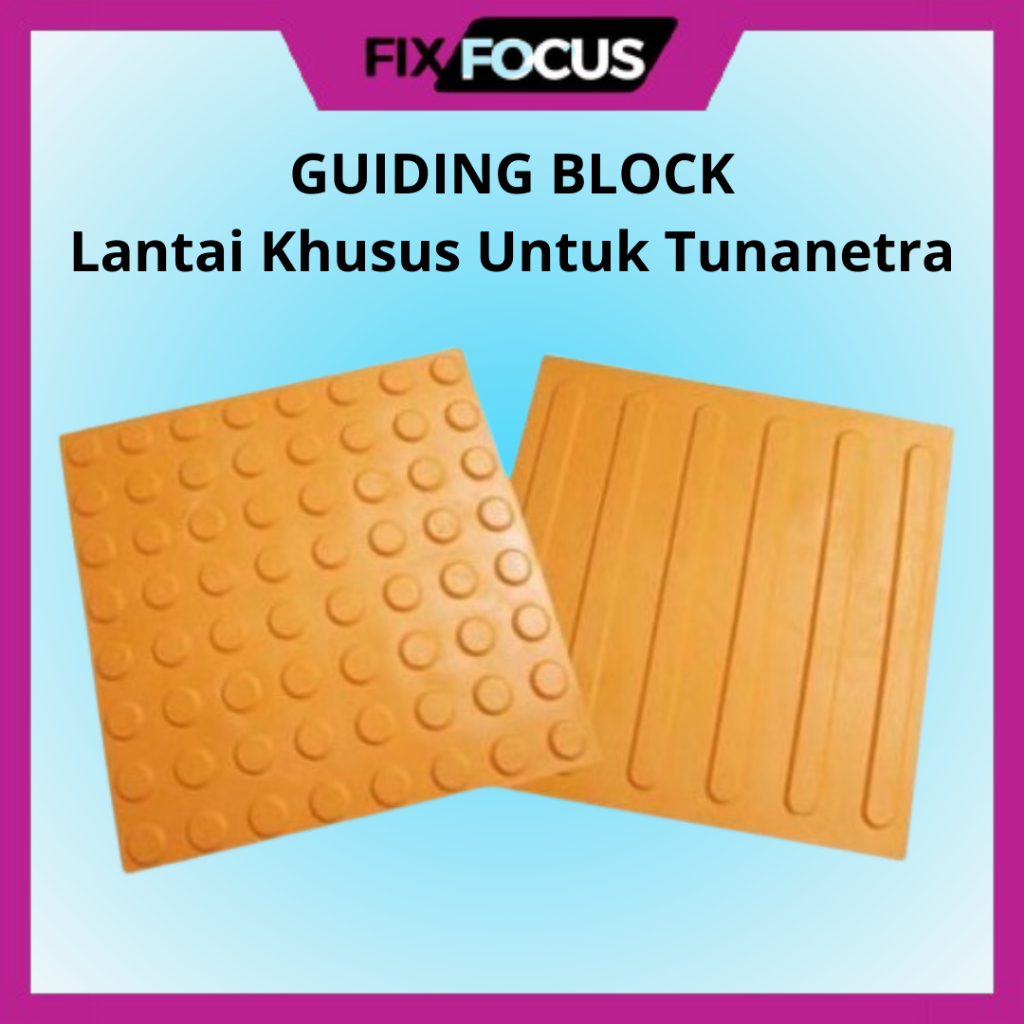 Jual Guiding Block Blind Road Sidewalk Lantai Ubin Karet Jalur Penunjuk ...