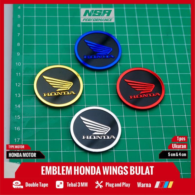 Jual NSA Emblem Honda Stiker Honda TImbul 3D Honda Wings Logo Honda ...