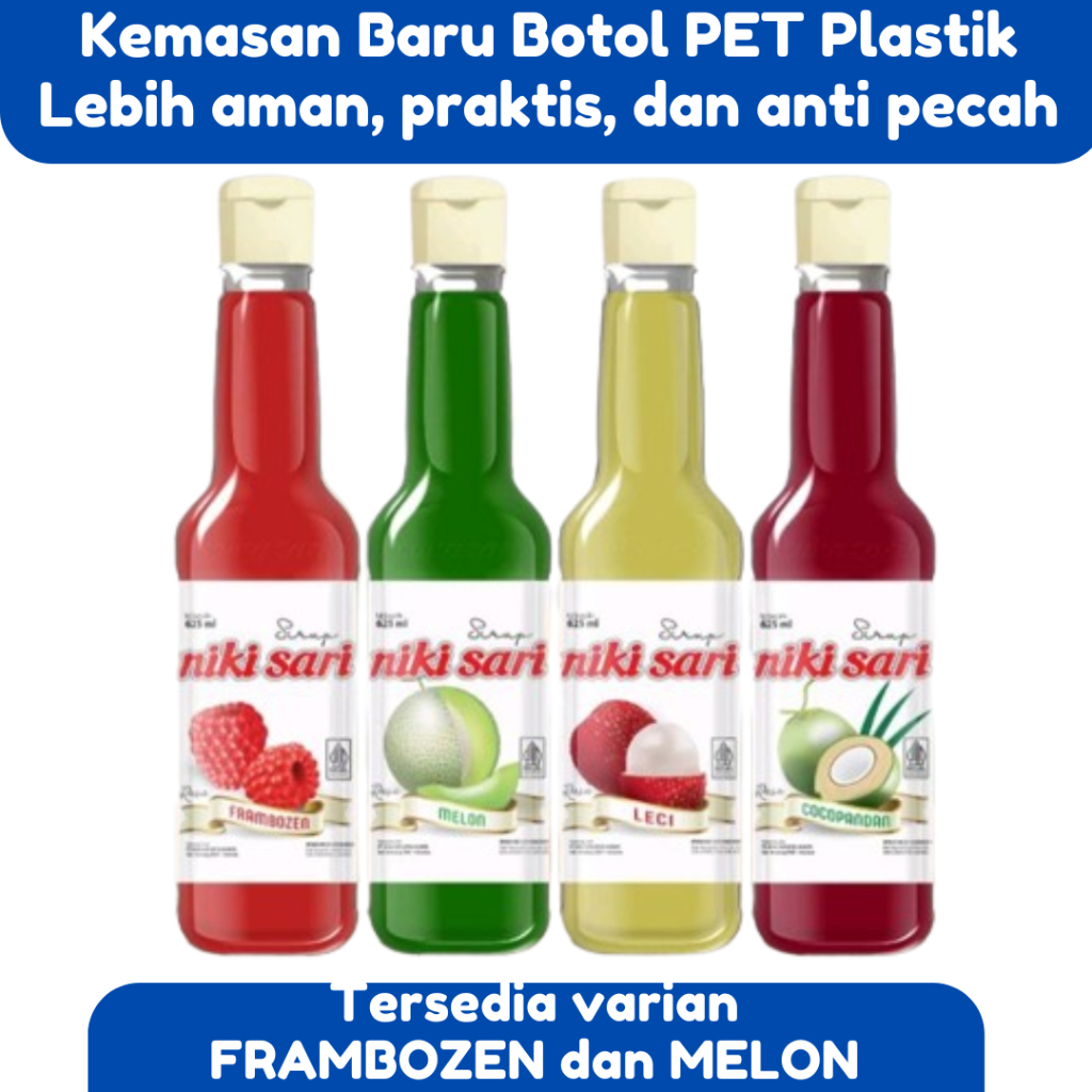 Jual NIKI SARI SIRUP KEMASAN BOTOL 625ml botol PET Plastik | Shopee ...