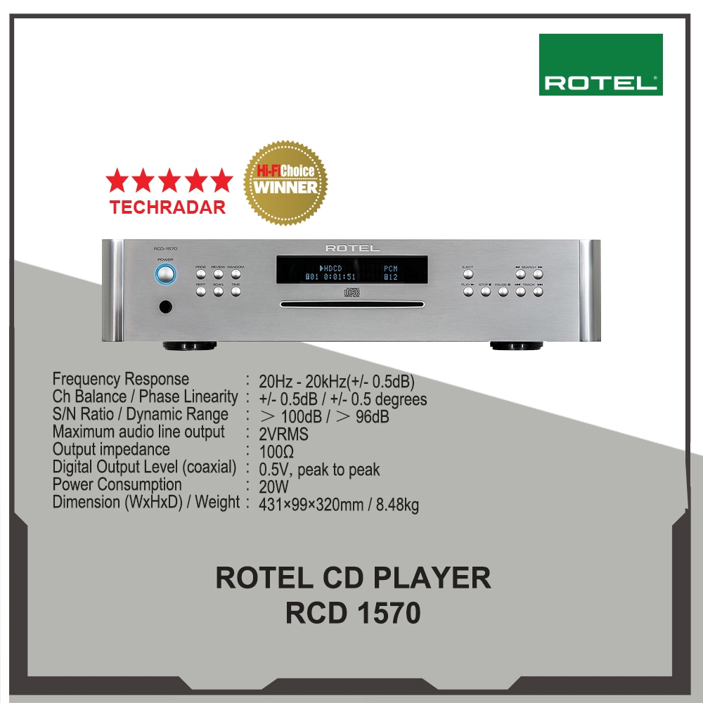 Jual Rotel RCD 1570 RCD-1570 HiFi CD Player - SILVER | Shopee Indonesia