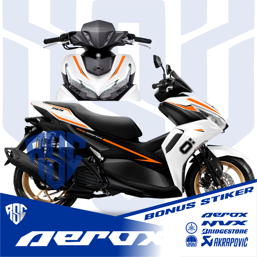 Jual STRIPING AEROX NEW MOTIF 6 MIX WARNA / BISA REQUEST WARNA / 2 TONE ...