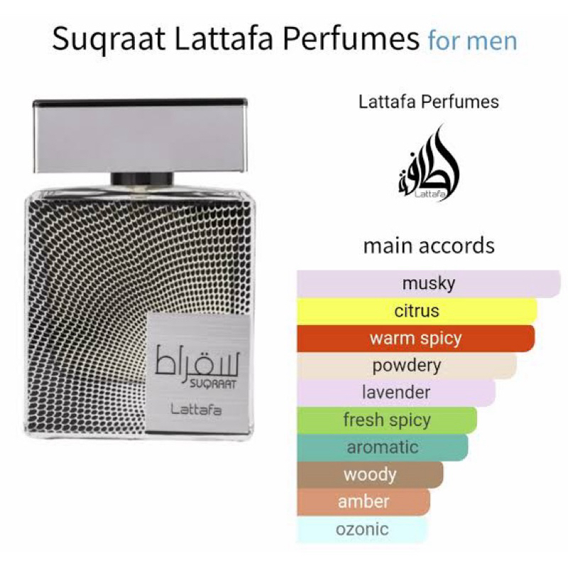 Jual Parfum Arab Dubai Lattafa Suqraat for men EDP 100 ml | Shopee ...