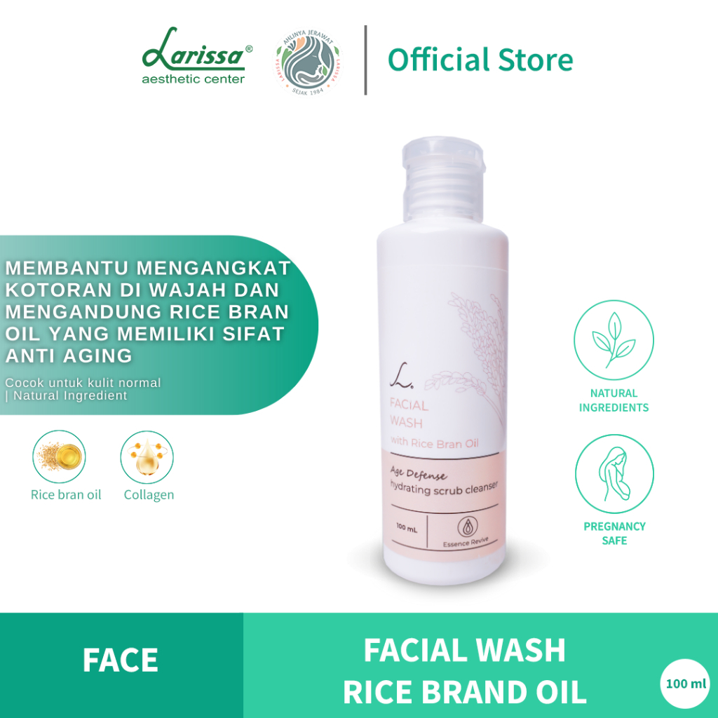 Jual Larissa Facial Wash Rice Bran Series ANTI AGING/ HYDRATING ...