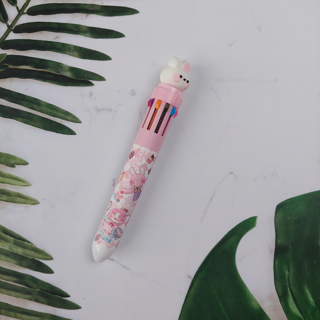 Jual Pulpen 10 warna dengan Banyak Motif dan Karakter Lucu / Pulpen 10 ...