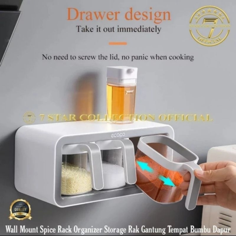 Jual Ecoco Rak Gantung Bumbu Dapur Spice Bottle Storage Rack Premium ...