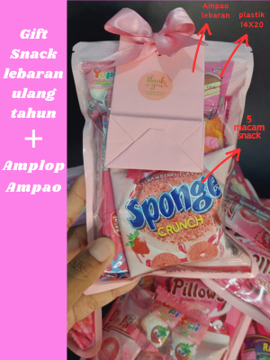 Jual Snack lebaran pink mini gift snack pink hampers snack lebaran ...