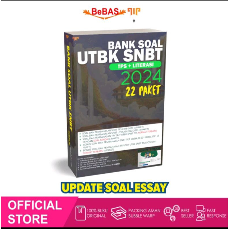 Jual Bebas Bank Soal UTBK SNBT 2024 TPS dan Literasi Lengkap 7 Subtest ...