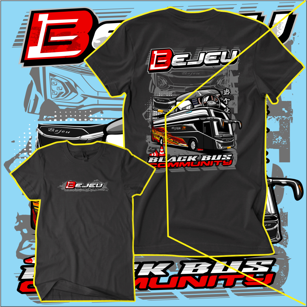 Jual KAOS BIS BEJEU JB 5 BLACK BUS COMMUNUTY COMBED 24S | Shopee Indonesia