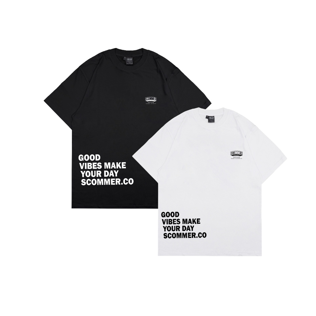 Jual Scommer Oversize T-Shirt SCO Good Vibes Black&White | Shopee Indonesia