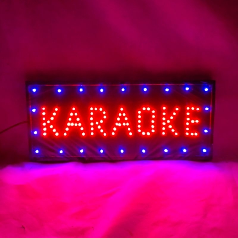 Jual papan lampu led tulisan KARAOKE ukuran 40x20 cm imut | Shopee ...