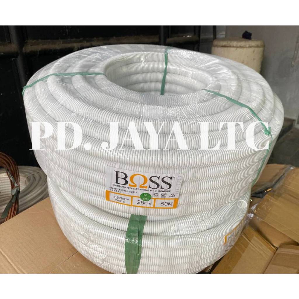 Jual BOSS Corrugated Electrical PVC Conduit 25MM 50 Meter - Pipa ...