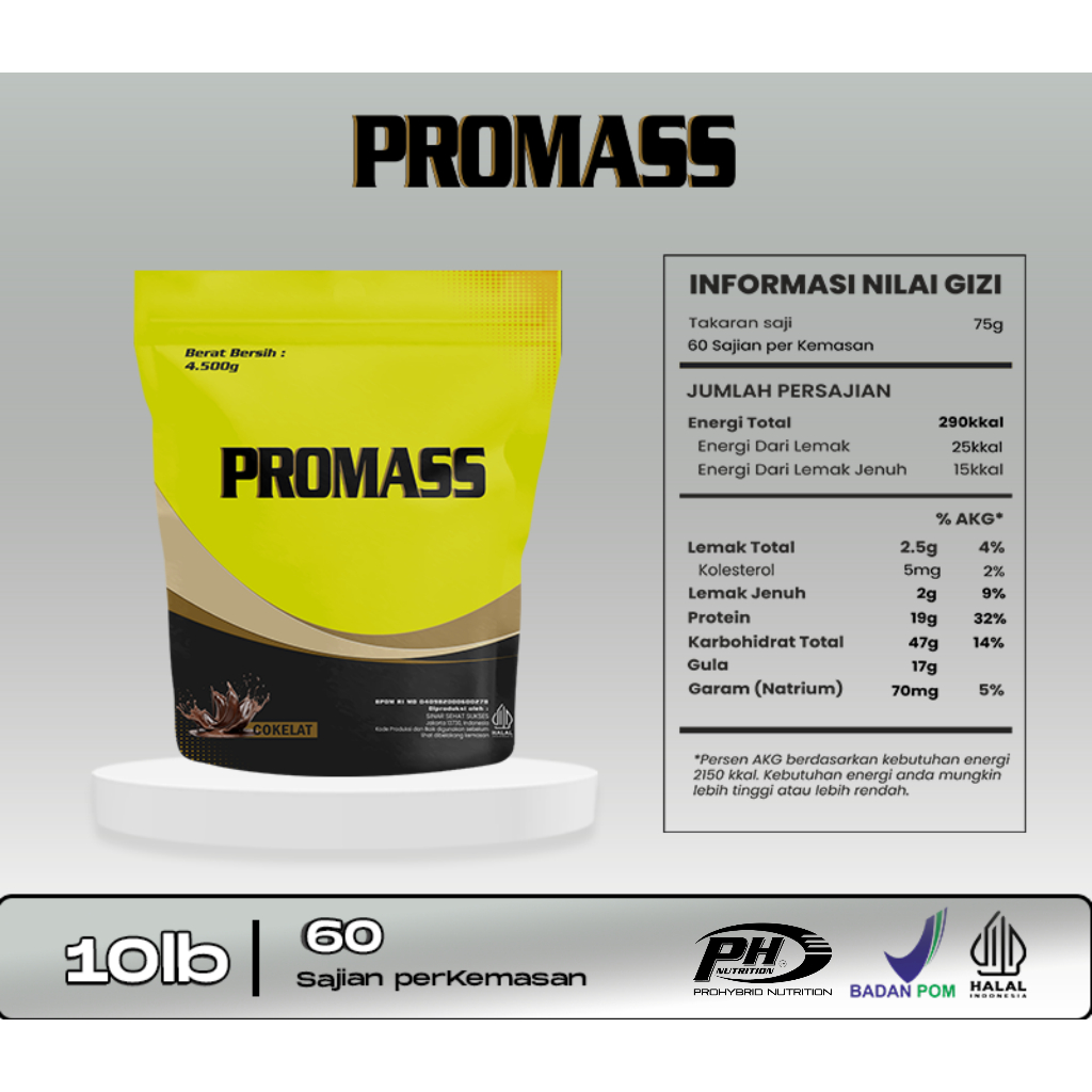 Jual Promass 10LB/4.500gr - Susu Penambah Berat badan ideal terbaik ...